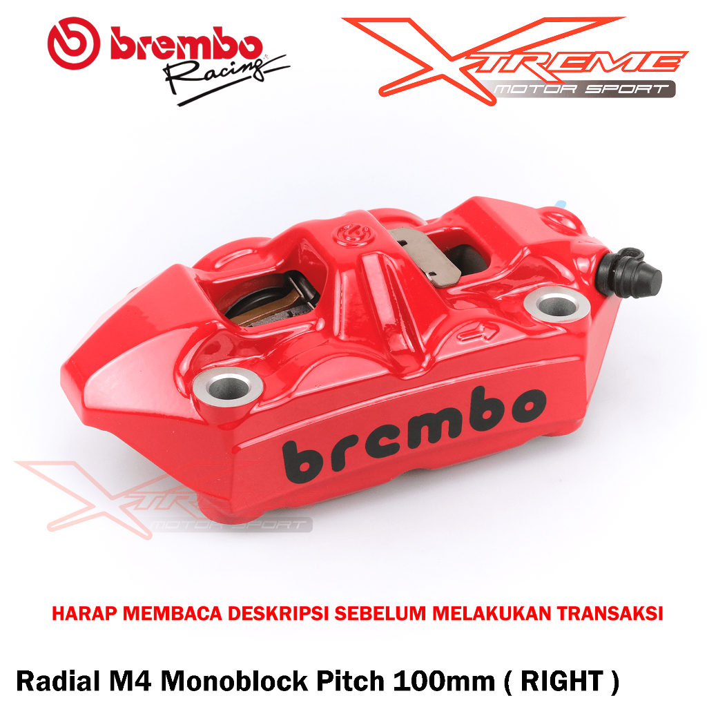 Jual Kaliper Brembo Radial Monoblock M4 108 / 100 mm Sebelah Kanan Only Original Brembo Italy ...