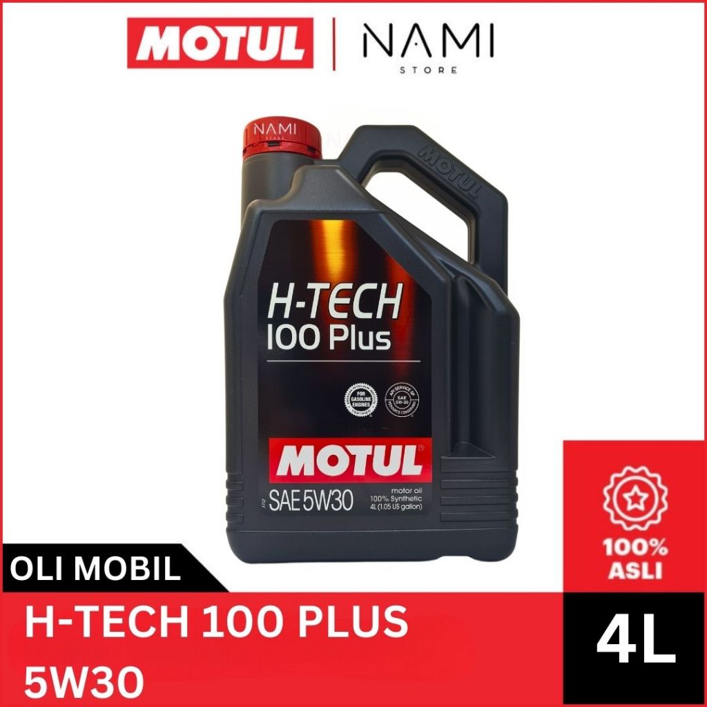 Jual *MOTUL H-TECH 100 PLUS 5W30 (4L) GALON* Oli Mesin Mobil Bensin 4w ...
