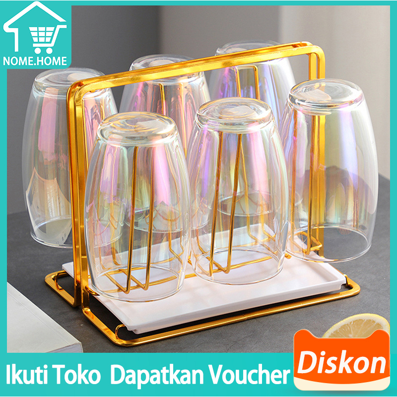 Jual Gantung Rak Cangkir Stainless Steel Minimalis Cup holder size ...