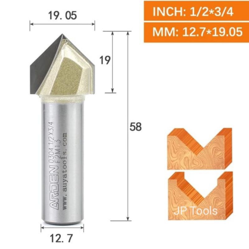 Jual Arden Mata Router V Groove Bit / Mata Profil V | Shopee Indonesia