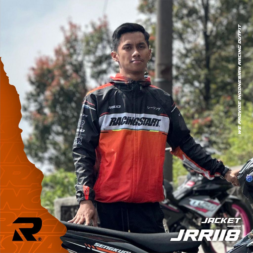 Jual RACINGSTART Jaket Running Parasut Trucker Hoodie Digital Printing JRR 119 | Shopee Indonesia