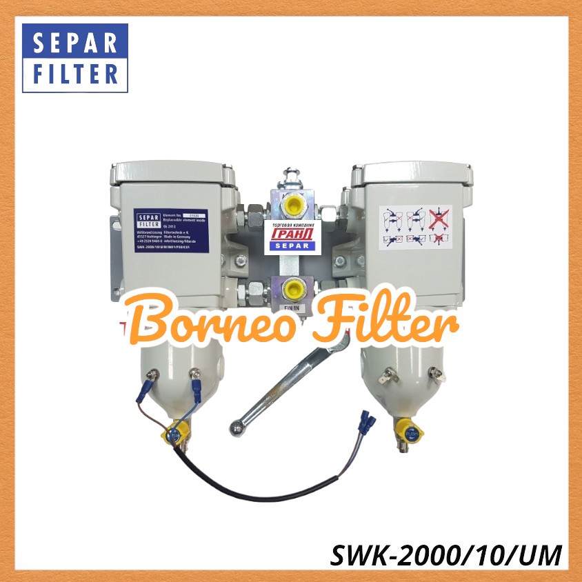 Jual SWK-2000/10/UM Separ Fuel Filter Water Separator Assy Duplex Metal ...
