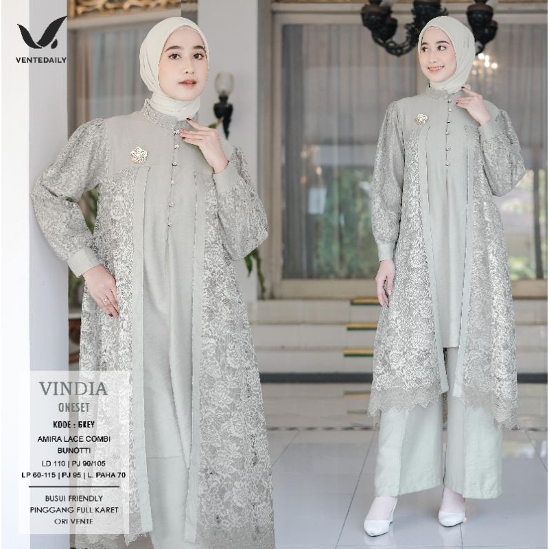 Jual Vente Daily Vindia Oneset / One Set Wanita Kekinian Hijab Style ...
