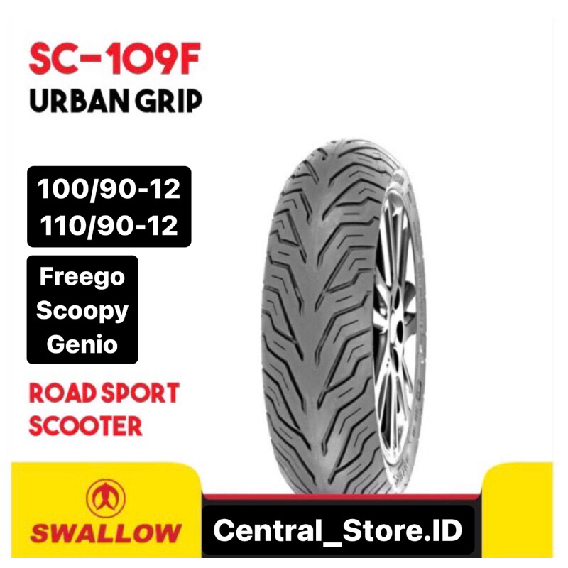 Jual BAN LUAR MOTOR SWALLOW URBAN GRIP SC-109F RING 12 UK 100/90 dan 110/90-12 TUBELESS (scoopy ...