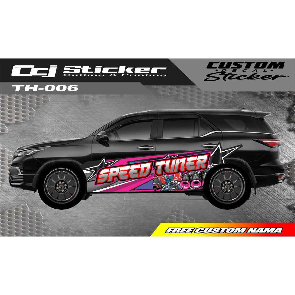 Jual Decal stiker thailok fortuner, innova, pajero, sigra all mobil SUV ...