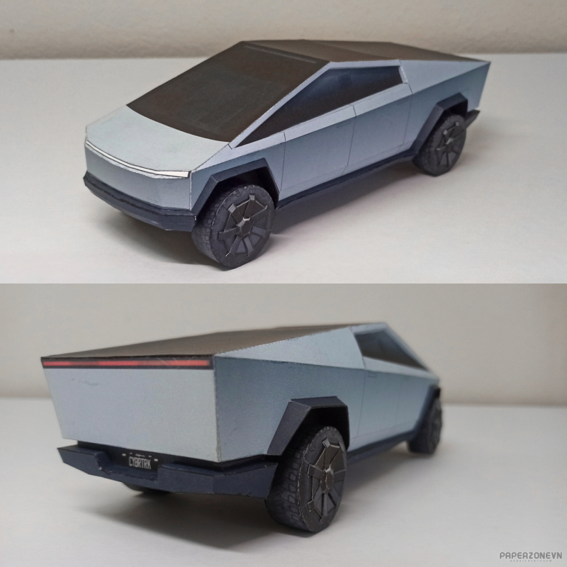 Jual DIY Papercraft Lembar Kertas Pola kendaraan Mobil cybertruck Tesla ...