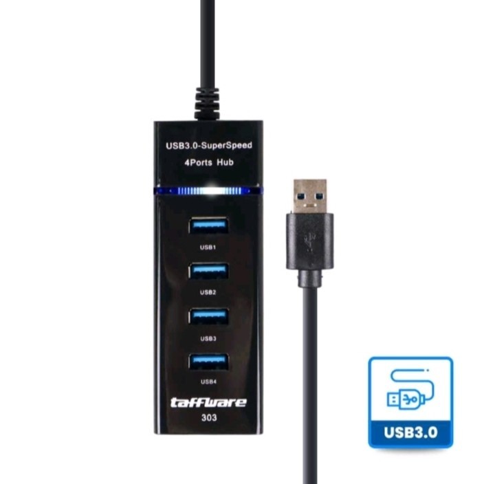 Jual USB HUB 3.0 4 Port Panjang Kabel 30 CM High Speed | Shopee Indonesia