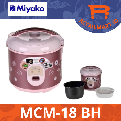 Jual MIYAKO MCM-18 BH MAGIC COM / RICE COOKER 3 IN 1 BERLIAN HITAM 1,8 ...