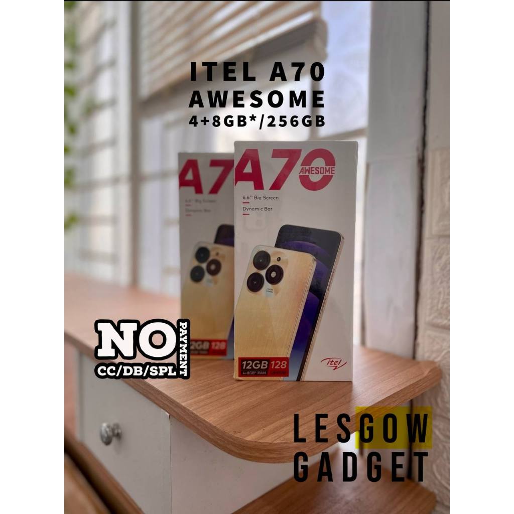 Jual itel A70 3GB+128GB | 4GB+128GB | 4GB+256GB | 13MP Super HDR Camera ...