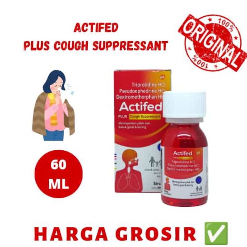 Jual ACTIFED MERAH COUGH SUPPRASANT - 60 ML | Shopee Indonesia