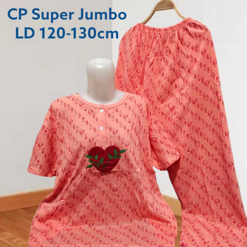 Jual Babydoll CP Super Jumbo 4L Oversize Bahan Kaos LD 130cm Gambar Bordir Dan Sablon Model ...