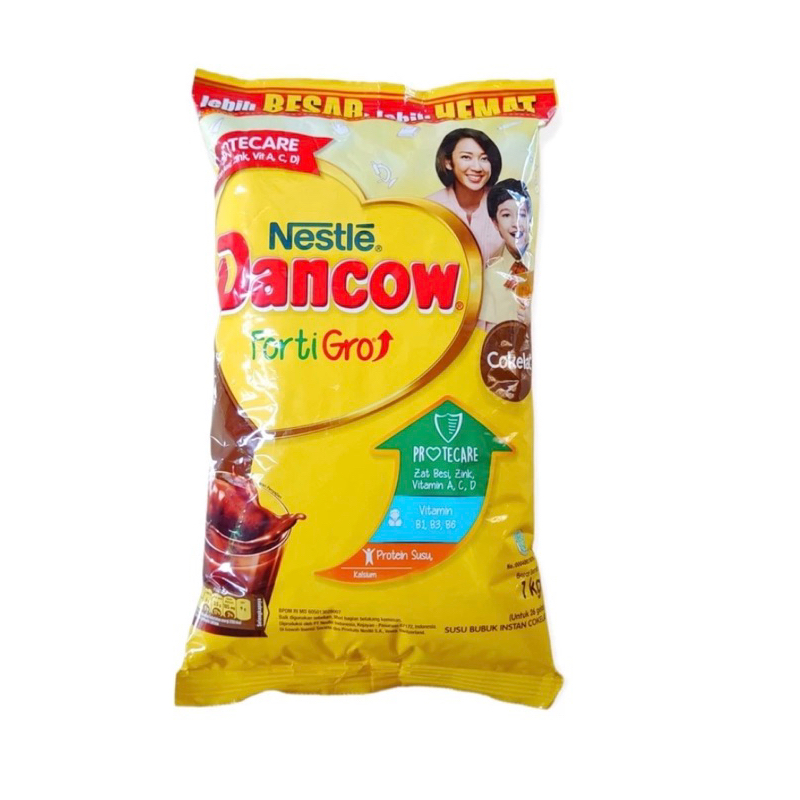 Jual DANCOW FORTIGRO COKLAT POUCH 1kg | Shopee Indonesia