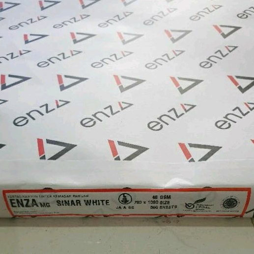 Jual KERTAS MG ENZA 40 GSM SINAR WHITE Kertas Putih uk 79 cm x 109 cm ...