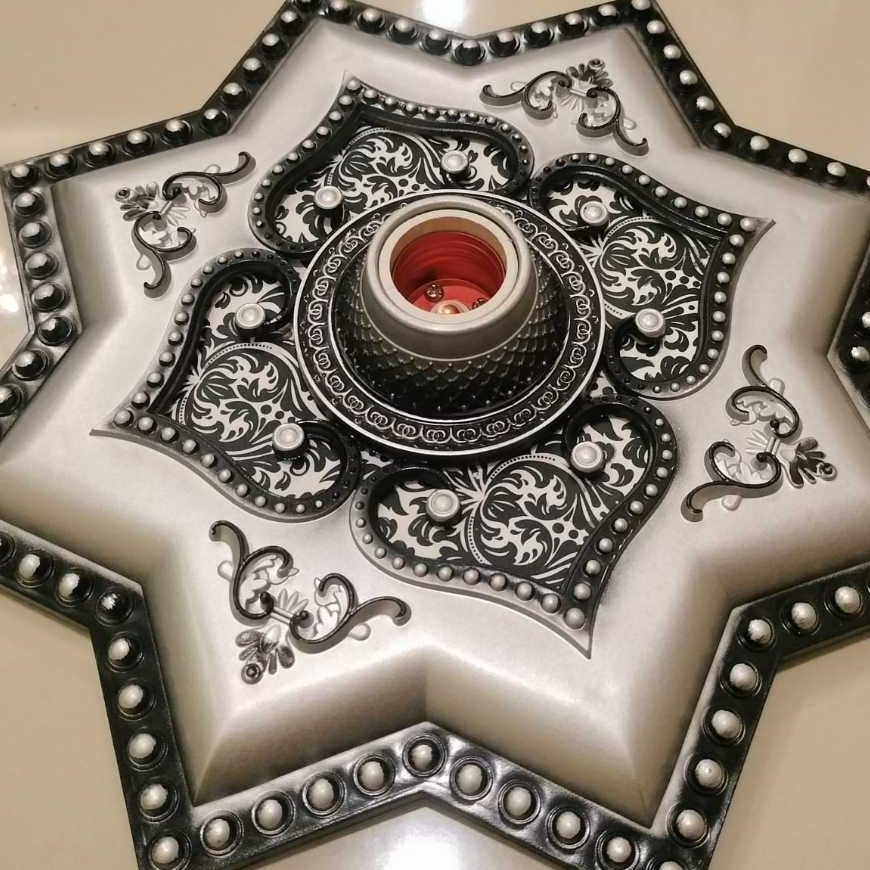 Jual FITING HIAS PLAFON GYPSUM 30 CM-ORNAMEN LAMPU PLAFON PVC 30x30 ...