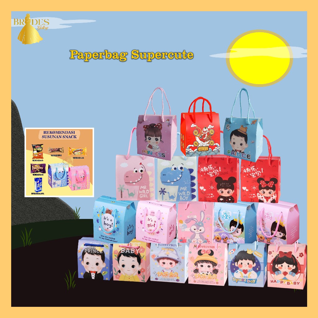 Jual BD Paperbag Ulang Tahun / Goodie Bag Ulang Tahun Bermacam Karakter ...
