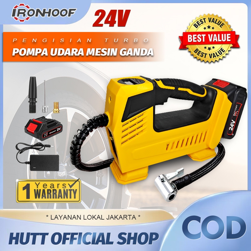 Jual IRONHOOF 288V Pompa Ban Mobil Truk Motor Elektrik Cek Tekanan ...