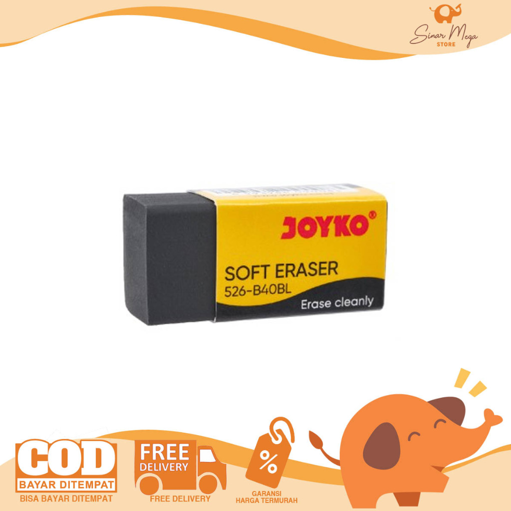 Jual Joyko Eraser Penghapus Hitam 526 B40BL Hitam | Shopee Indonesia