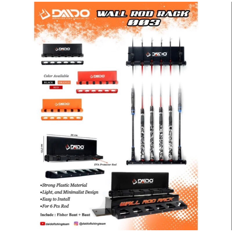 Jual Rak Joran Dinding DAIDO - Wall Rod Rack 003 | Shopee Indonesia