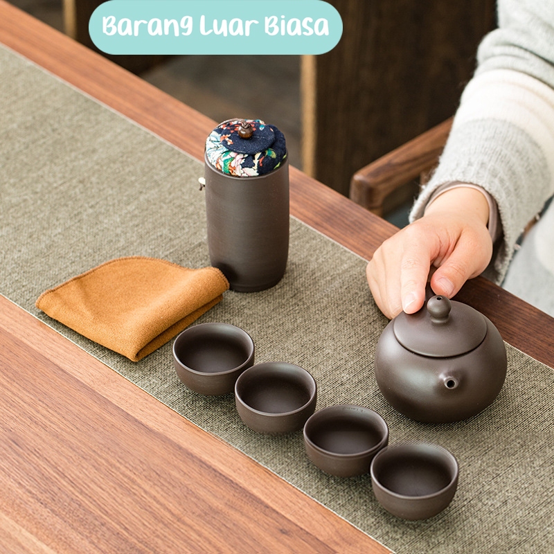 Jual BLB Set Pouch Tea Pot 7in1 Keramik Teko Cangkir The Travel Classic ...