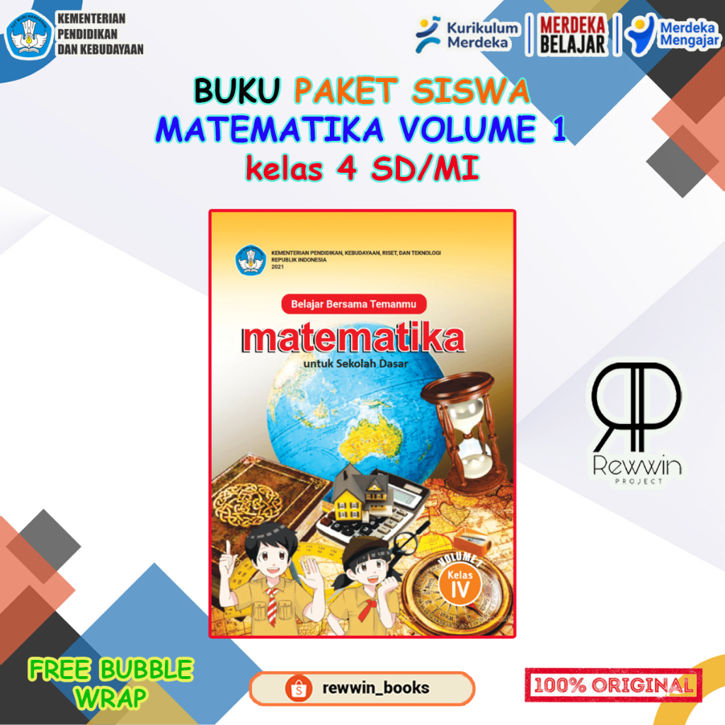 Jual Buku Matematika Vol 1 Kelas 4 SD Kurikulum Merdeka | Shopee Indonesia
