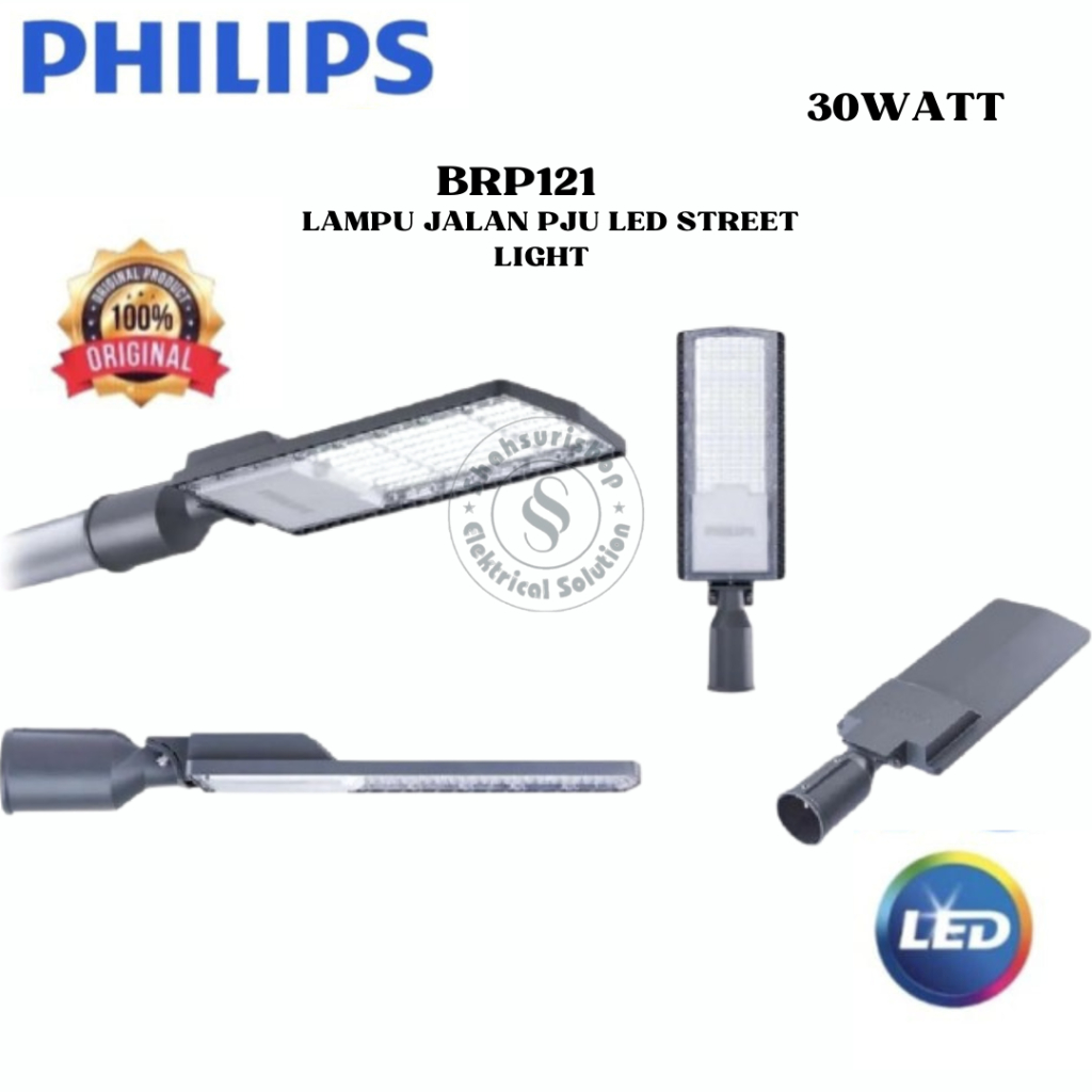Jual PHILIPS BRP121 LED65 30 WATT LAMPU JALAN PJU LED STREET LIGHT ...