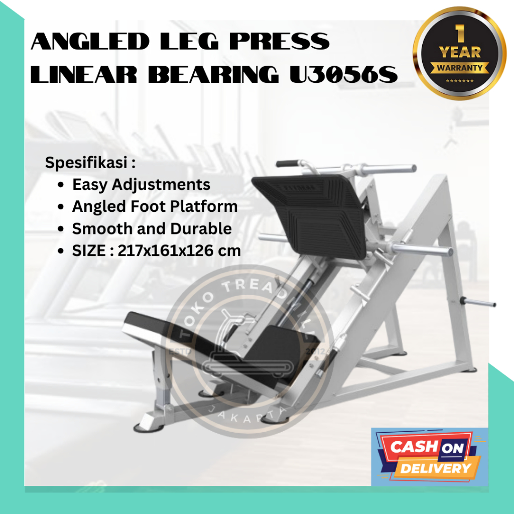 Jual Alat Fitness Angled Leg Press Linear Bearing U3056S | Shopee Indonesia