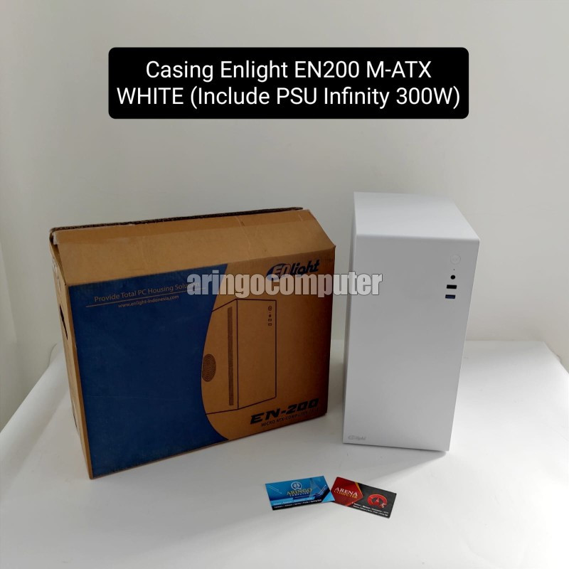 Jual Casing Enlight EN200 M-ATX WHITE (Include PSU Infinity 300W ...