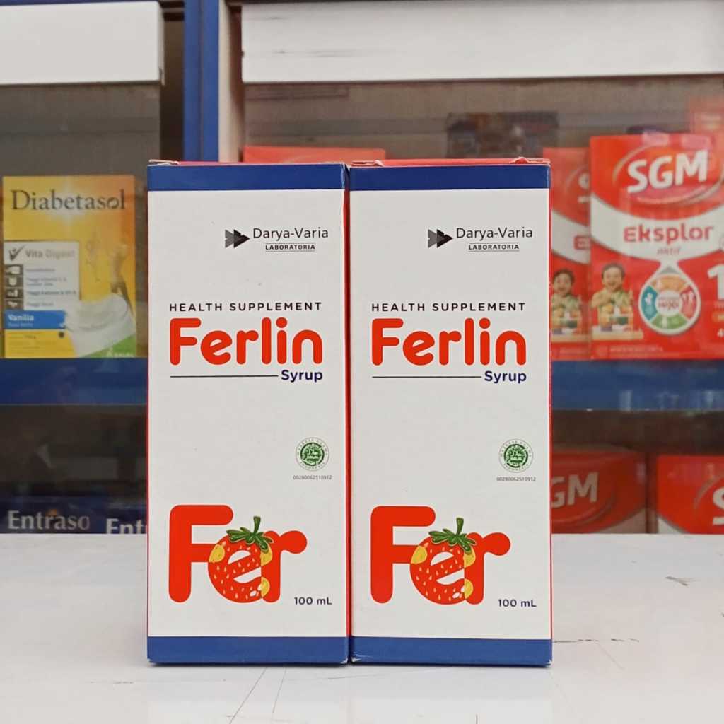Jual FERLIN Sirup Suplemen Kesehatan Rasa Strawberry 100ml | Shopee ...