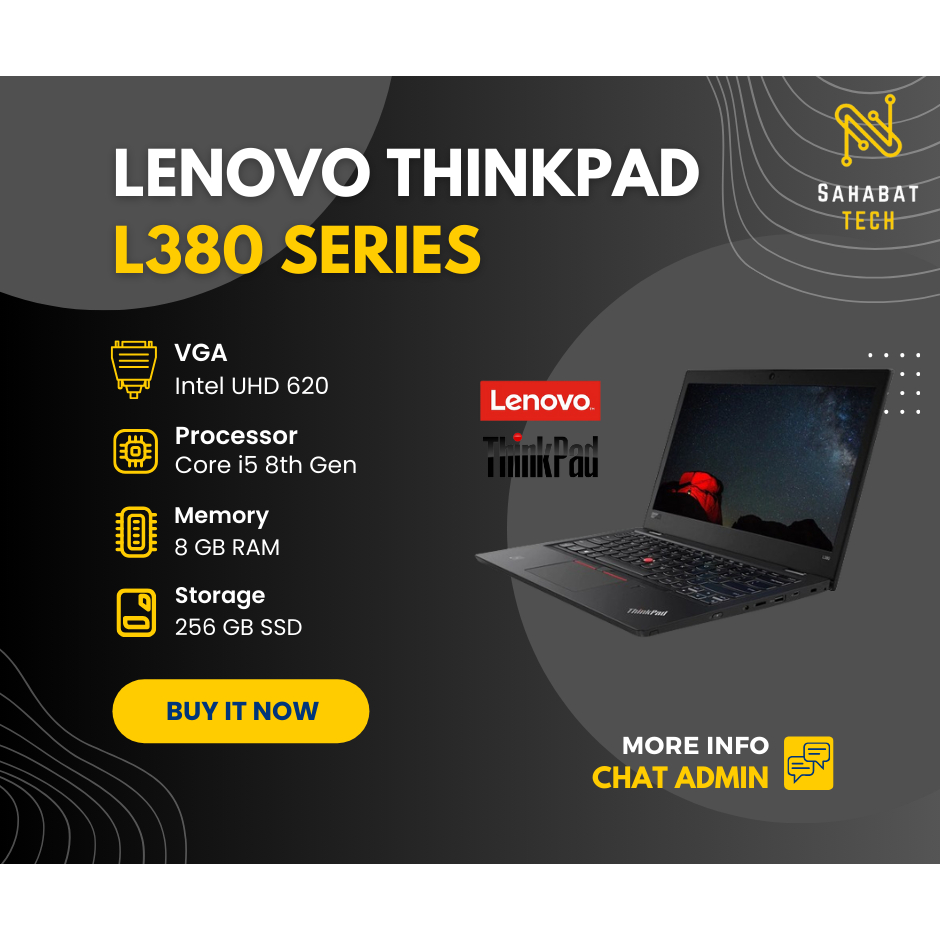 Jual Laptop Bekas Lenovo Thinkpad L380 Core i5 Gen 8 Murah Banget | Shopee Indonesia