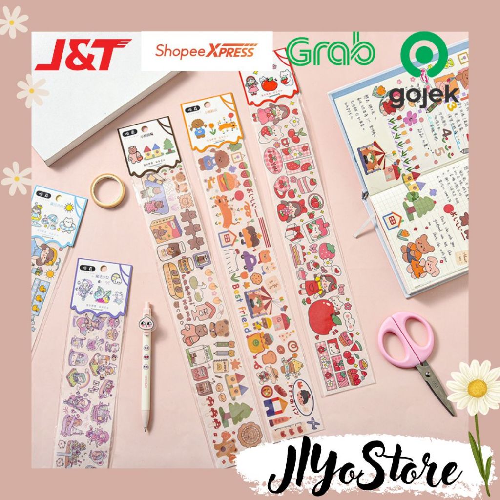 Jual Sticker Stiker Label Bujo Journal Jurnal Scrapbook Kartun Diary ...
