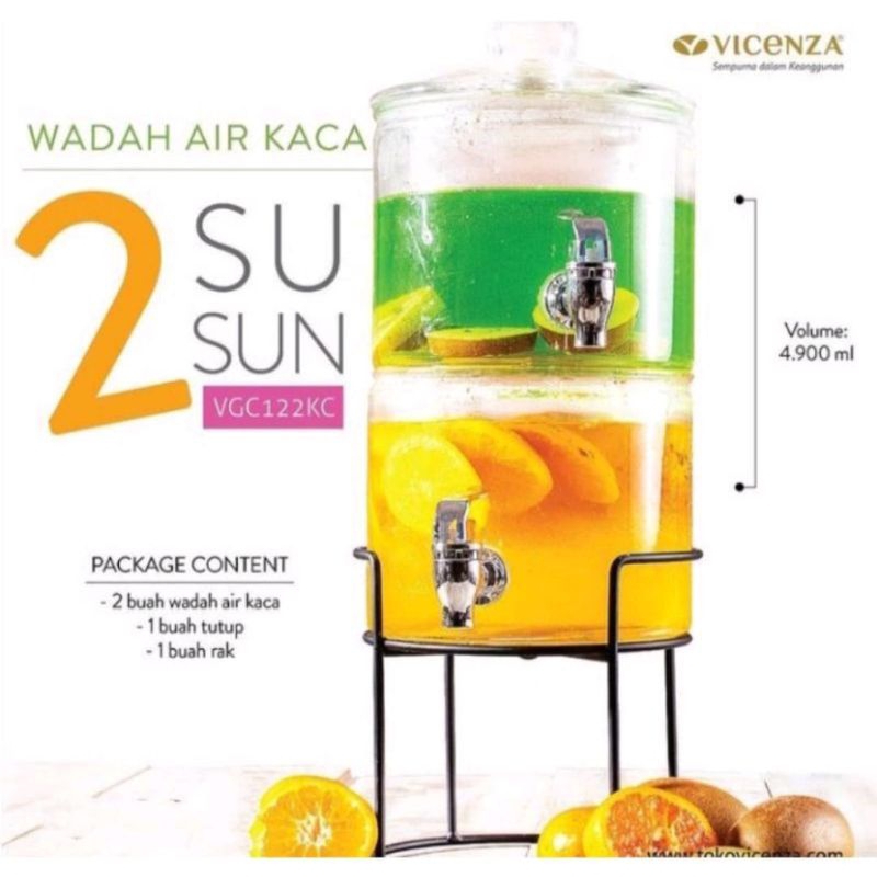 Jual Water Tank Kaca Vicenza 2 Susun VGC122KC | Shopee Indonesia