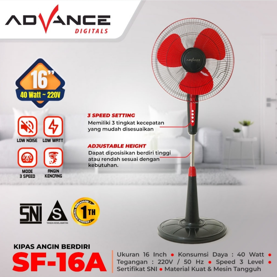 Jual Termurah!! Advance Kipas Angin Standfan SF16A / Luna-Life SF16 [ Garansi Resmi ] | Shopee ...