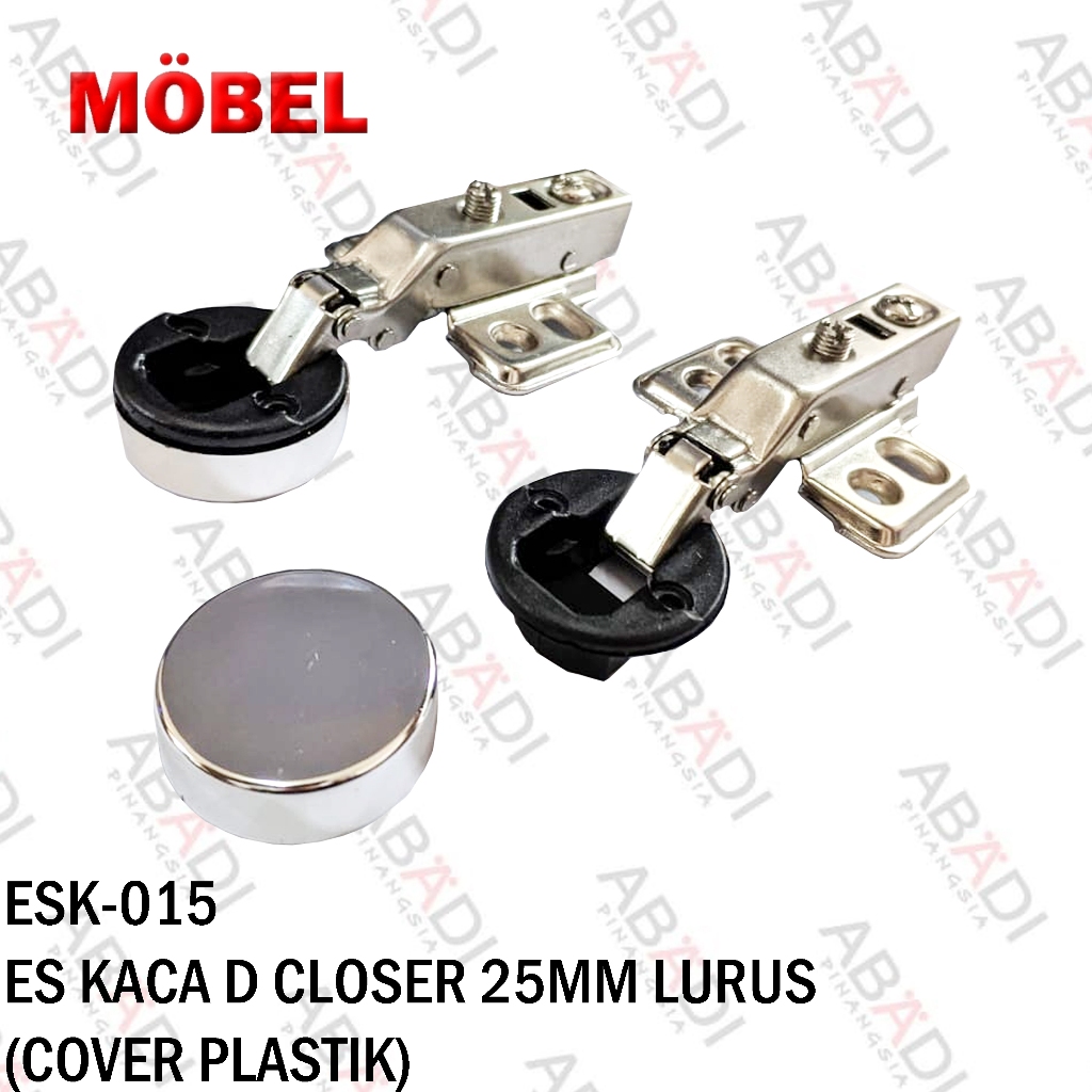 Jual 25MM ENGSEL SENDOK PINTU LEMARI KACA BULAT CHROME SLOWMOTION LURUS ...