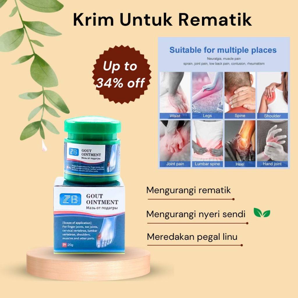 Jual Gout Ointment-c42 Obat Khusus Untuk Rematik, Nyeri Sendi, Rematik ...