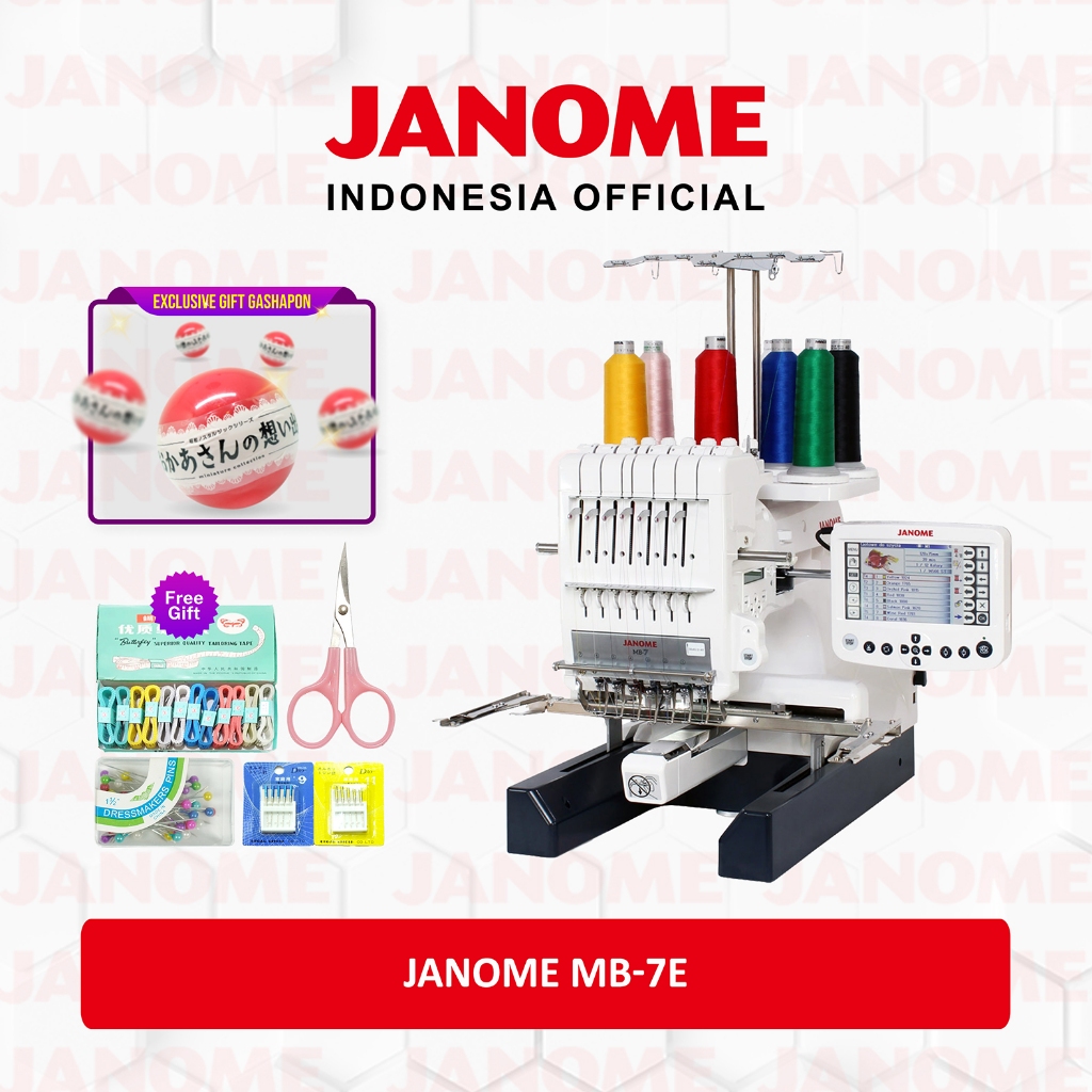 Jual Mesin Bordir JANOME MB-7E Benang MB7E Japan Quality Garansi Resmi | Shopee Indonesia
