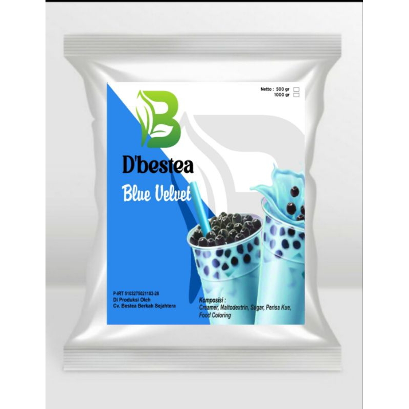 Jual Bubuk Minuman Rasa Blue Velvet Reguler 1 Kg Powder Drink | Shopee ...