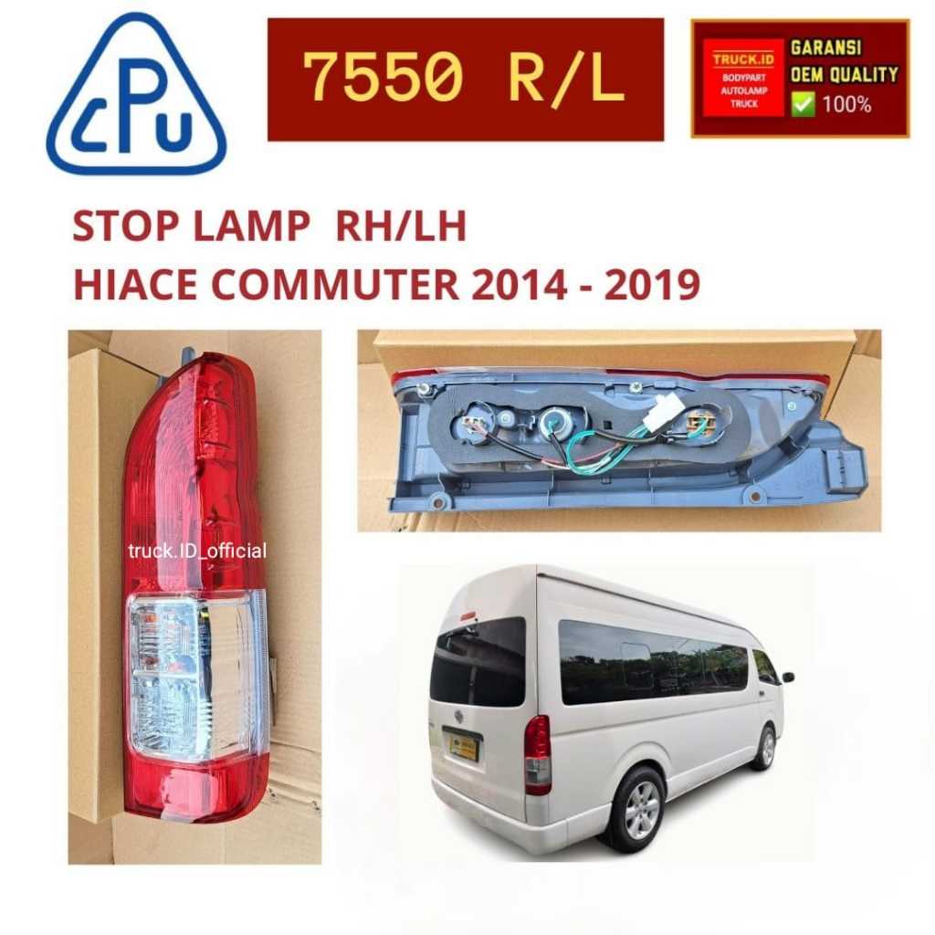 Jual STOPLAMP HIACE COMMUTER 2014 2016 2018 2023 ASSY LAMPU REM ...