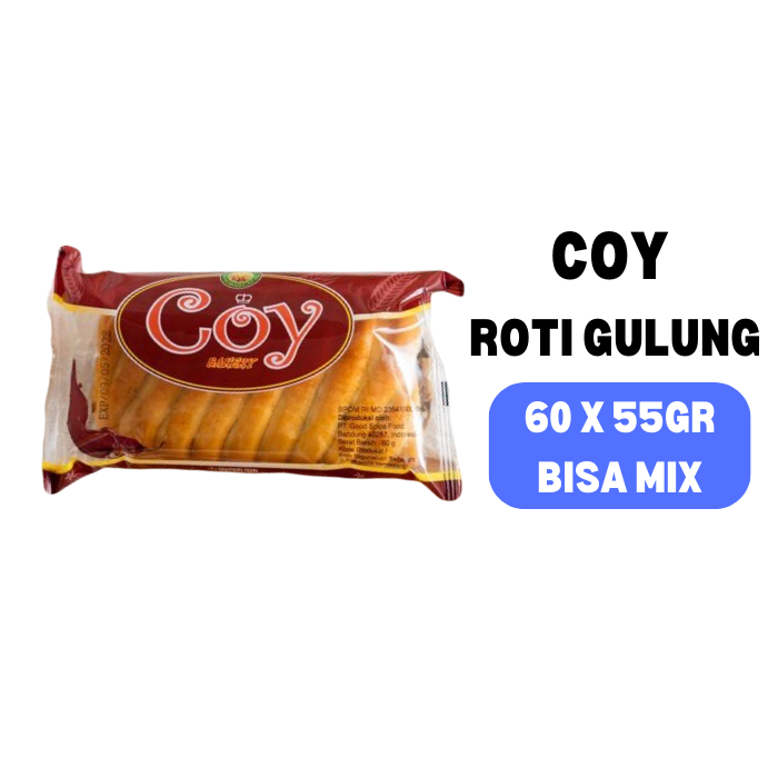 Jual COY Roti Gulung 1 DUS isi 60 pcs @55gr | Shopee Indonesia