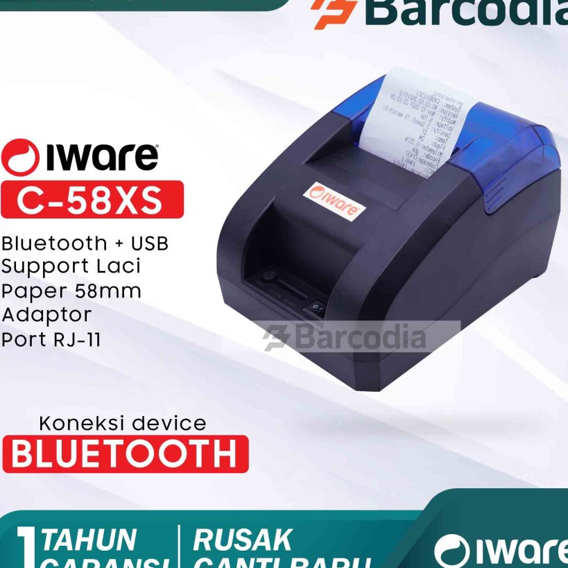 Jual Pasti Murah Iware Printer Bluetooth Kasir C58XS Printer Iware 58mm ...