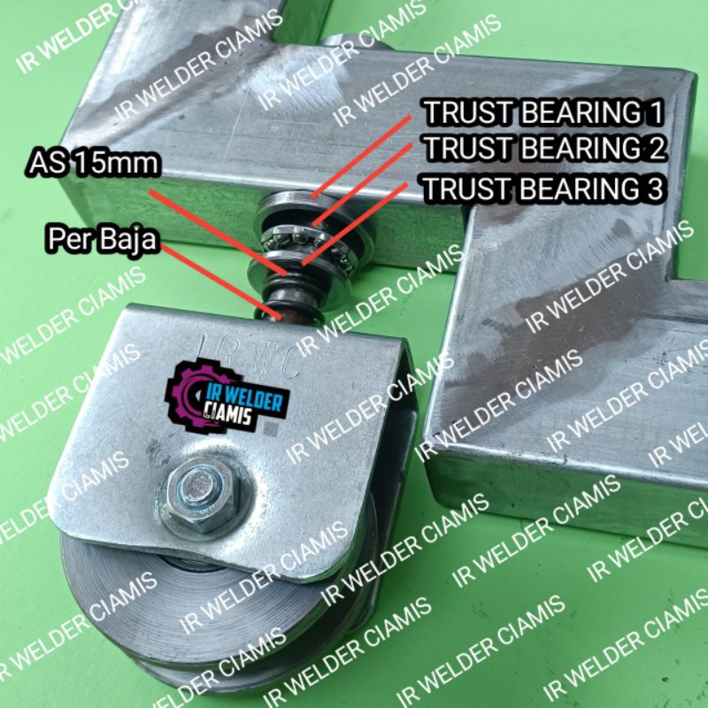 Jual Roda pintu sliding super mantap bearing khusus dan as besar ...
