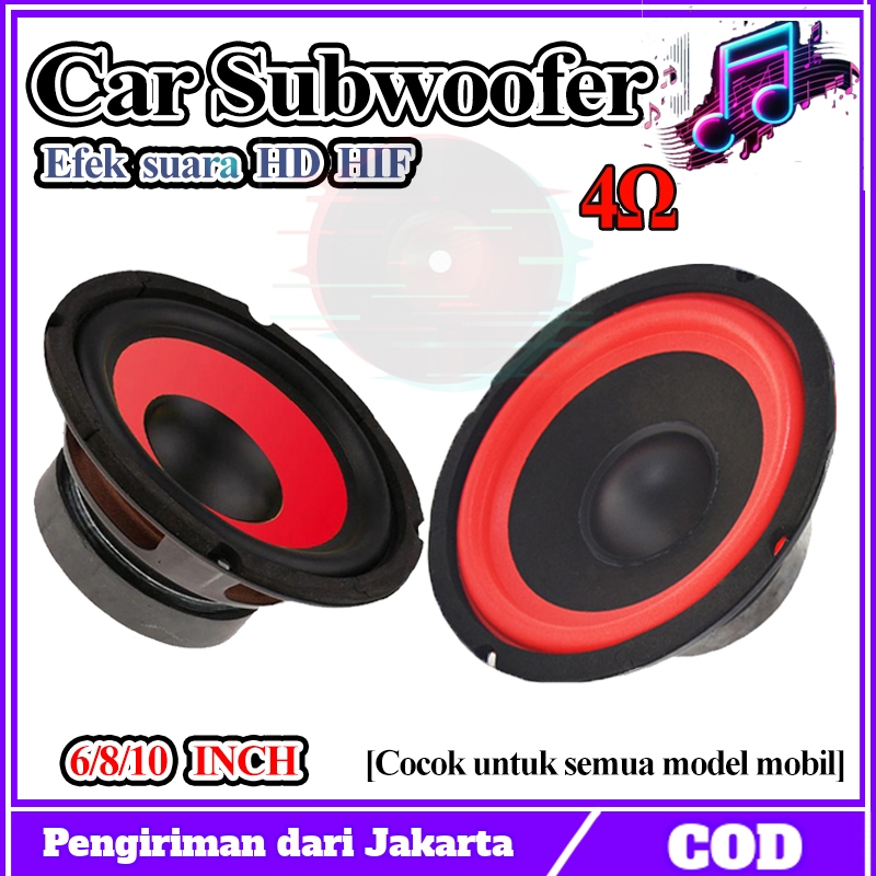 Jual 【siap】Speaker Subwoofer Mobil 6 Inci 8 Inci 10 Inci Subwoofer ...
