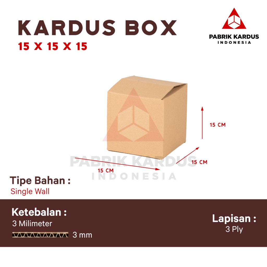 Jual Pabrik Kardus Box Packing Pindahan Karton Box 15cm x 15cm x 15cm ...