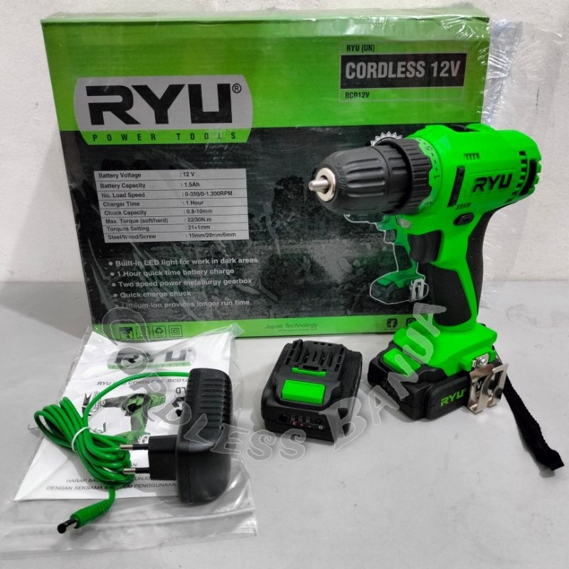 Jual MESIN BOR CORDLESS "RYU" RCD 12V || MESIN BOR CES)TENAGA BATERAI ...