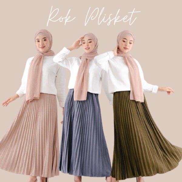 Jual ROK PLISKET PREMIUM ROK PLISKET PANJANG LIPATAN KECIL PLISKET PAYUNG | Shopee Indonesia