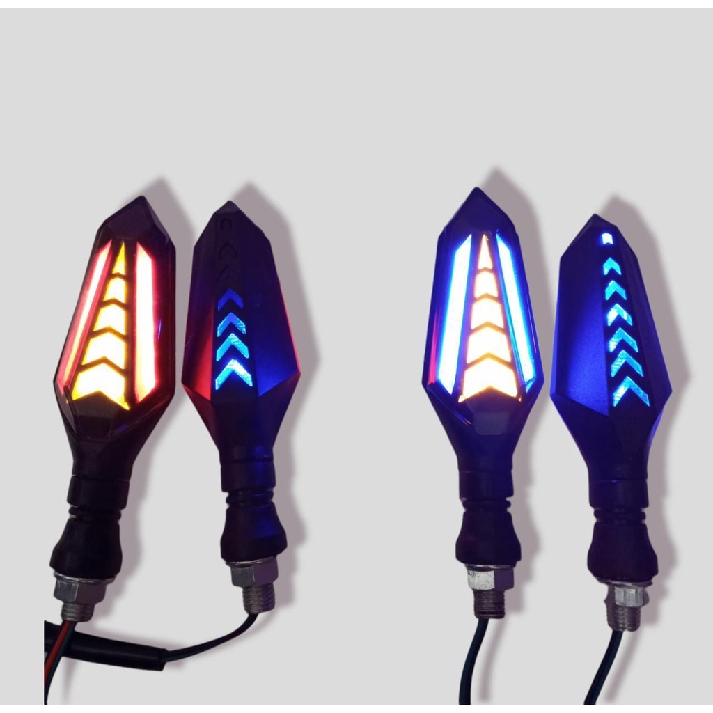 Jual COD Sen Running LED Motor Panah 2 Sisi Sen Runing Vixion Cbr Cb Klx Xabre Taiger Scorpio ...