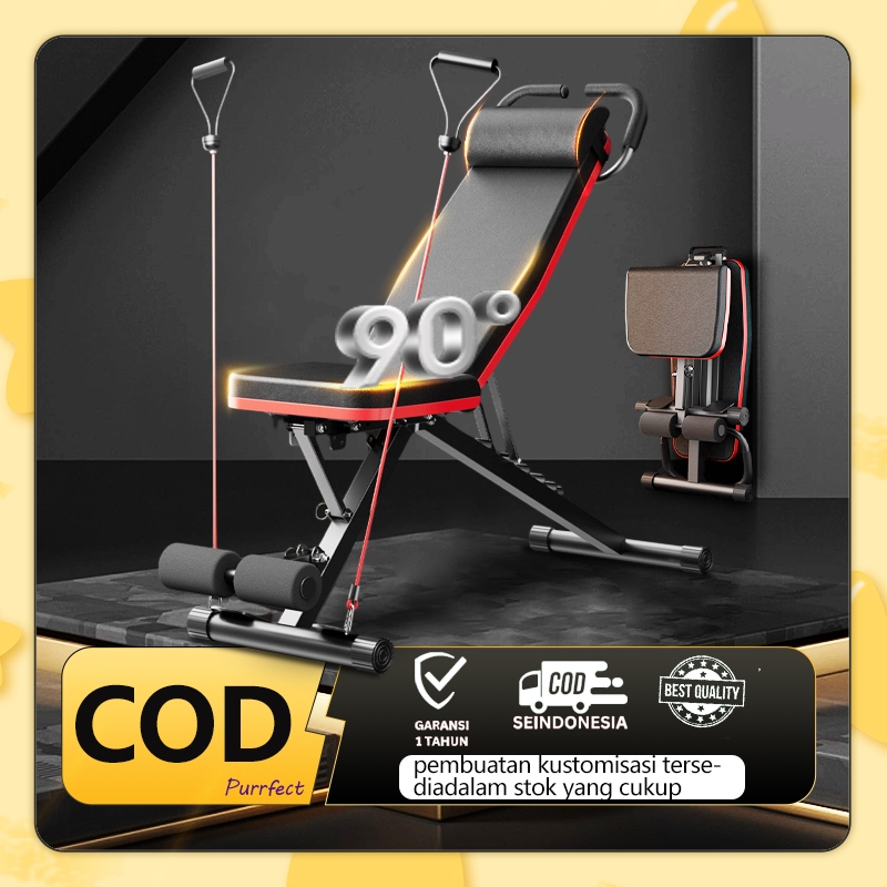 Jual Produk Kami 100 Asli Adjustable Folding Fitness Sit Up Bench
