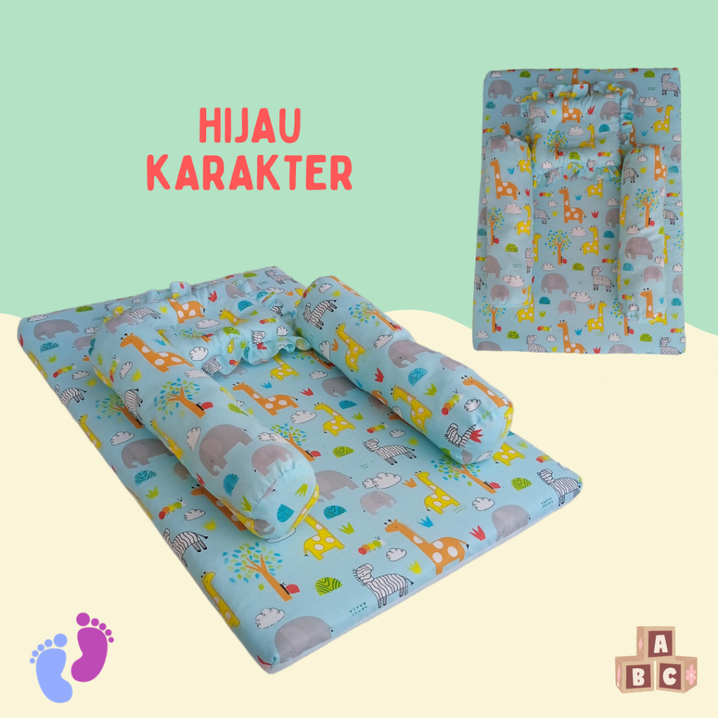 Jual Kasur Matras Bayi set bantal peyang bayi dan 2 guling / kasur bayi ...