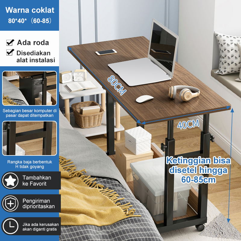 Jual IH Meja Laptop Lipat Adjustable dengan Roda Meja Laptop Roda Meja ...