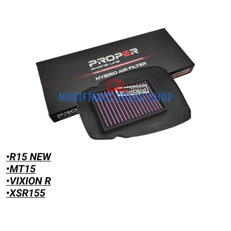 Jual FILTER UDARA HYBRID PROPER RACING LINE R15 NEW MT15 VIXION R XSR ...