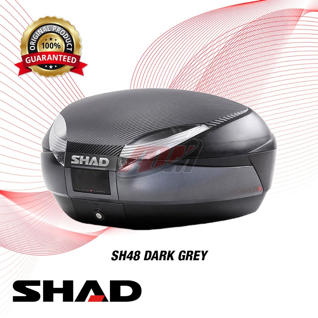 Jual BOX MOTOR SHAD / TOP CASE SH48 DARK GREY | Shopee Indonesia